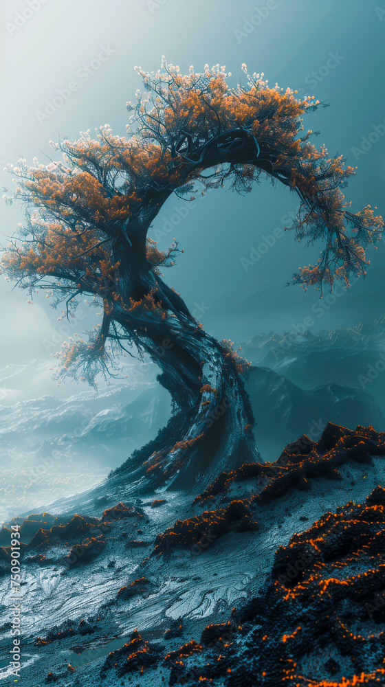 Aetheric Arbor - A tree that grows in the realm of aether, its branches ...