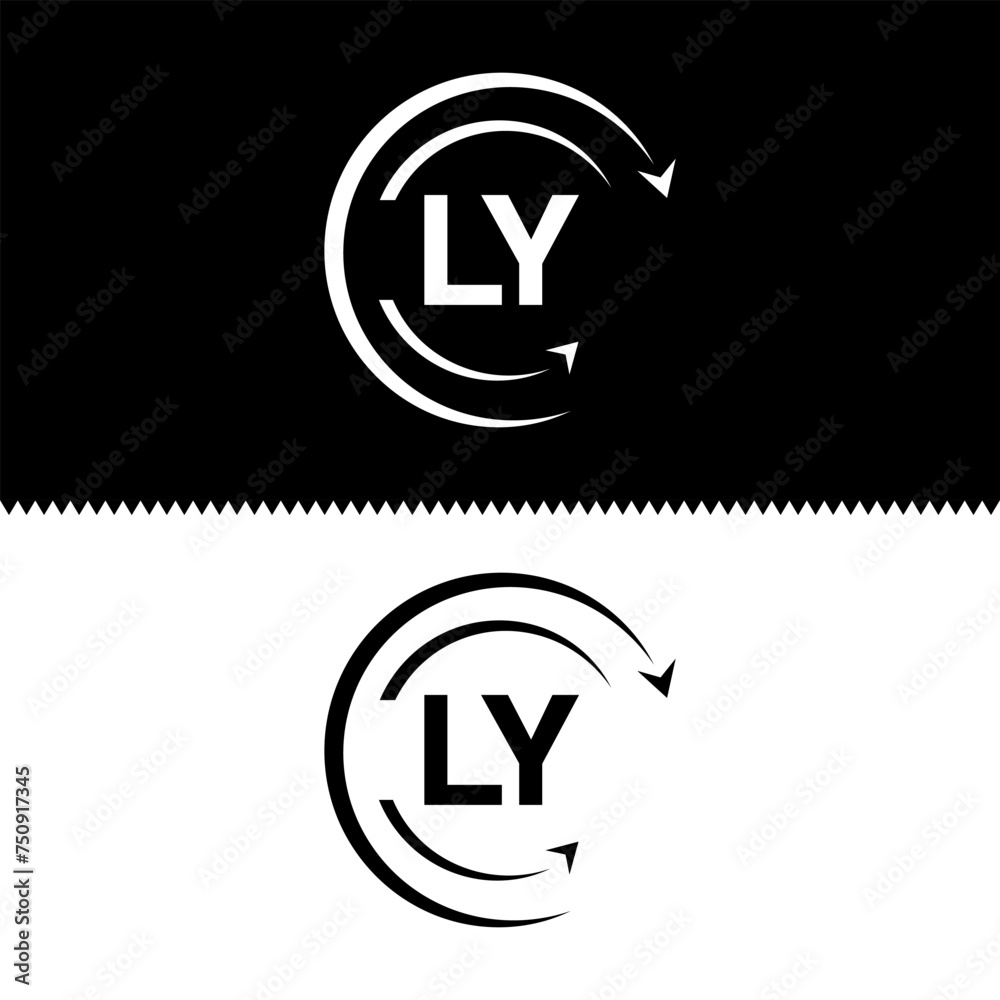 LY letter logo minimal unique and simple logo design, LY creative ...
