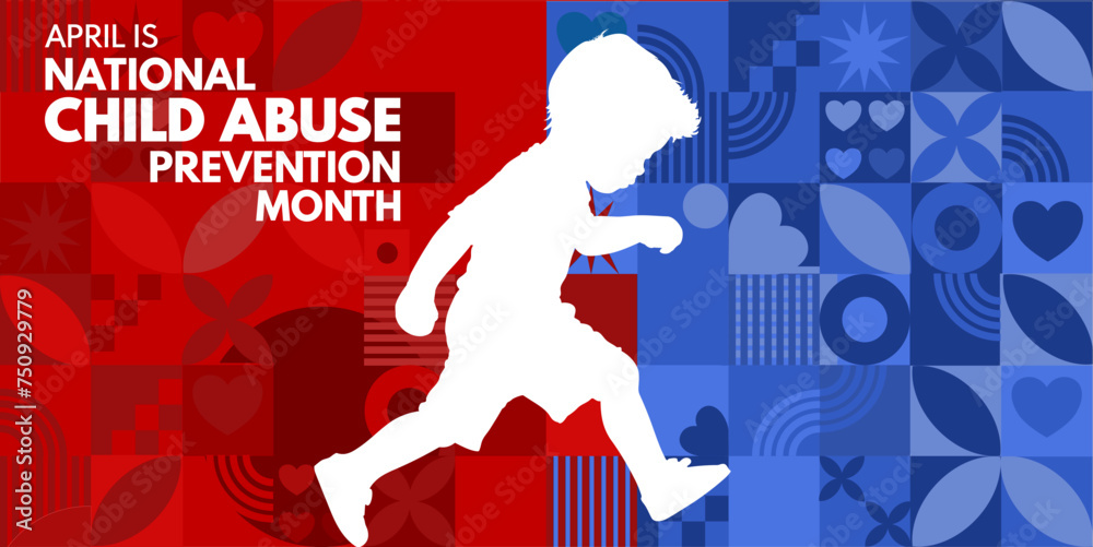 National Child Abuse Prevention Month. Child Abuse awareness banner ...