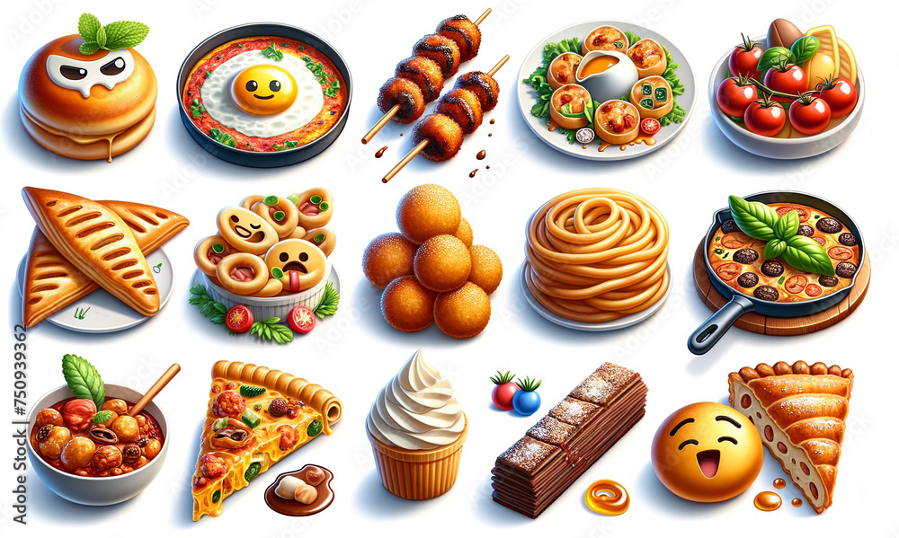 Delectable Array of International Dishes and Desserts in a Whimsical ...