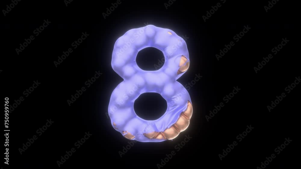 Inflated Digit 8 Balloon in Peach Fuzz Golden Color is Taking off the ...