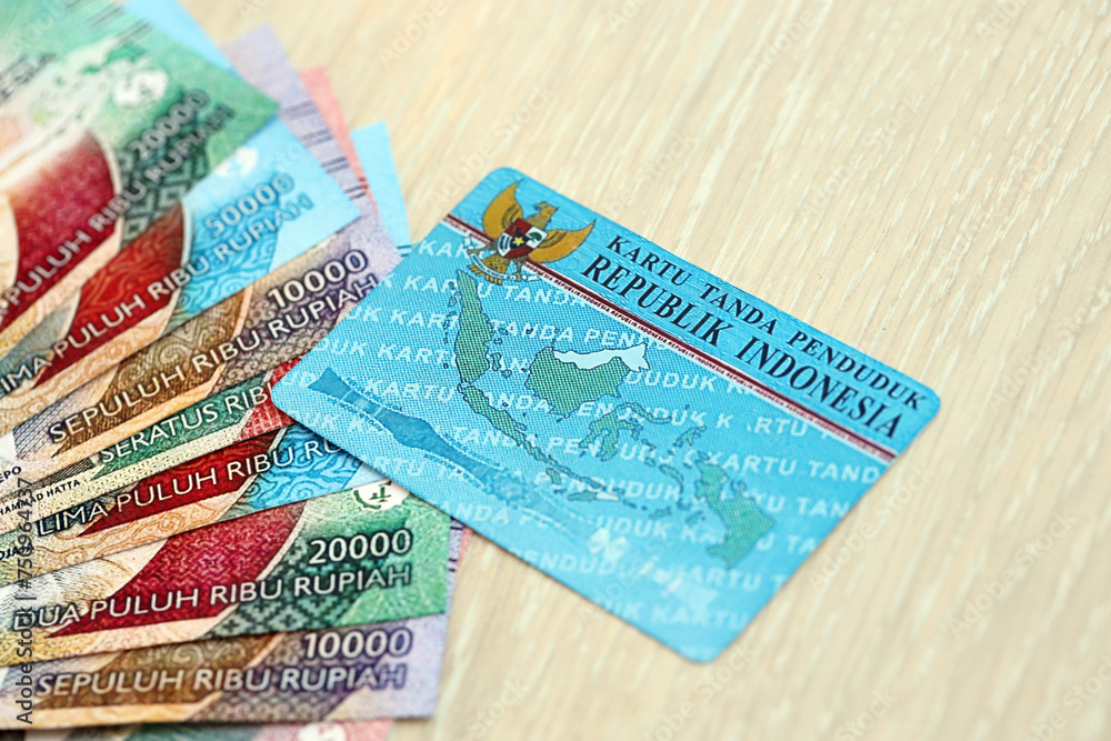 Indonesian national electric identity card called E-KTP or Kartu Tanda ...