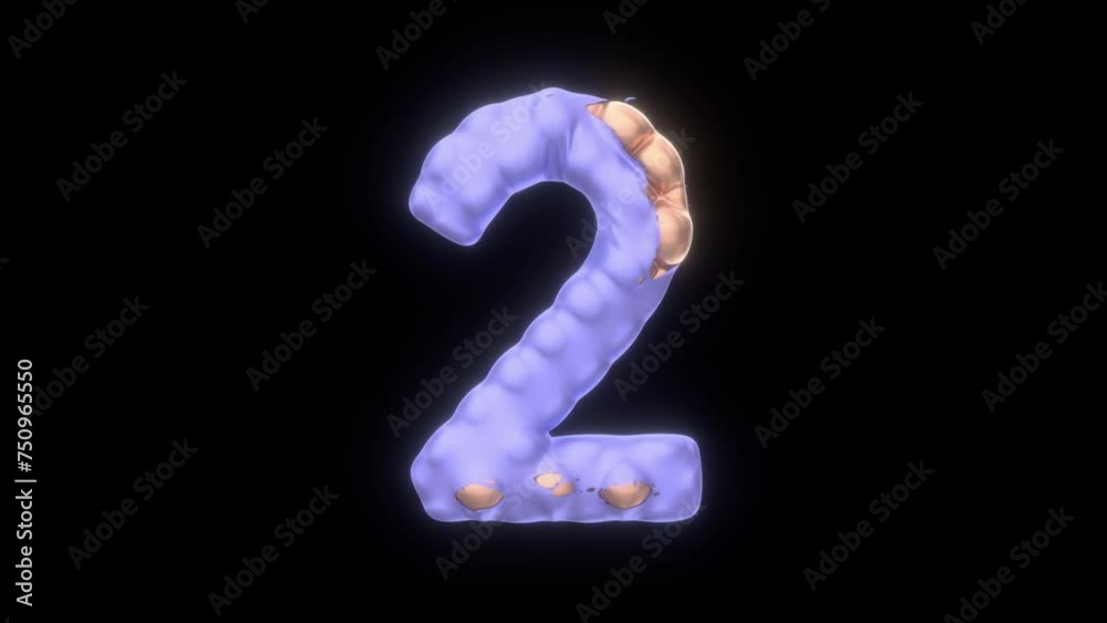 Inflated Digit 2 Balloon in Peach Fuzz Golden Color is Taking off the ...