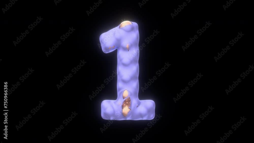 Inflated Digit 1 Balloon in Peach Fuzz Golden Color is Taking off the ...