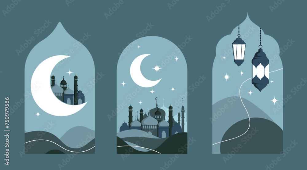 Ramadan Kareem Vector Greeting Card Template. Social Media Banner ...
