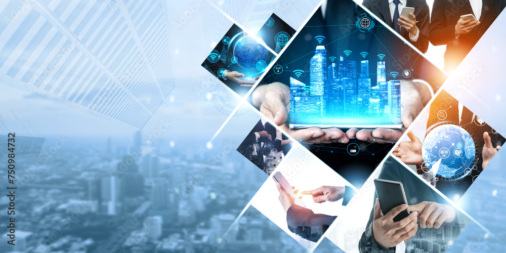 Communication technology , smart connection IOT and people network ...