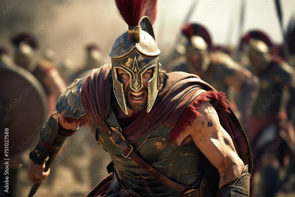 Achilles fighting in the Trojan War - Greek mythology and history Stock ...