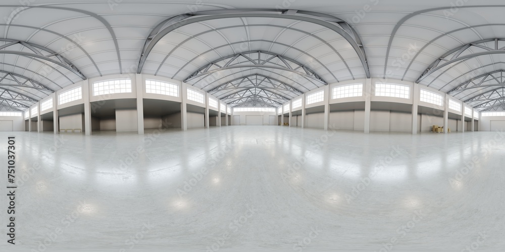Full spherical hdri panorama 360 degrees of empty exhibition space ...