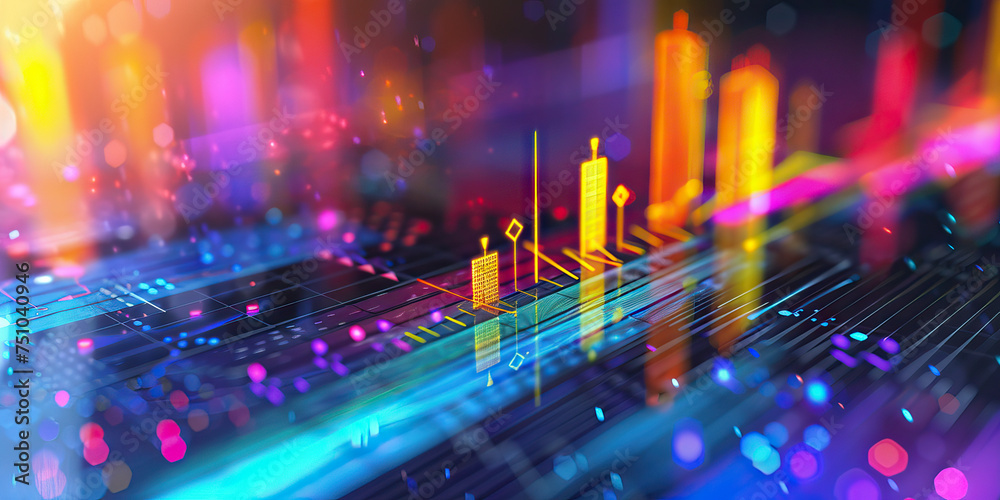 Workplace productivity metrics background. Chart illustrating employee ...