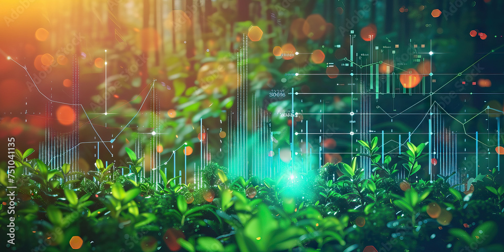 Renewable energy adoption background. Graph illustrating the growth of ...