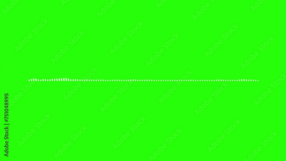 White waveform equalizer graph with green screen, waveform equalizer ...