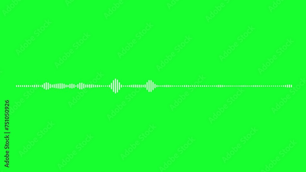 frequency soundtrack animation, White bars equalizer graph with green ...