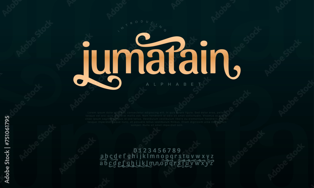 Jumatain premium luxury arabic alphabet letters and numbers. Elegant ...