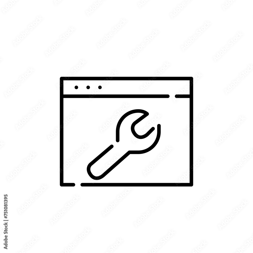 Web customization icon. Settings and customization, it symbolizes fine ...