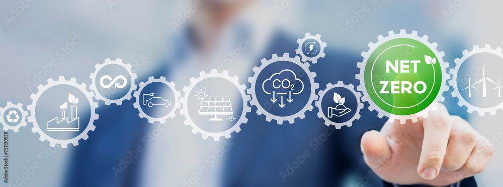 Net zero CO2 emissions and carbon neutrality target. Sustainable ...