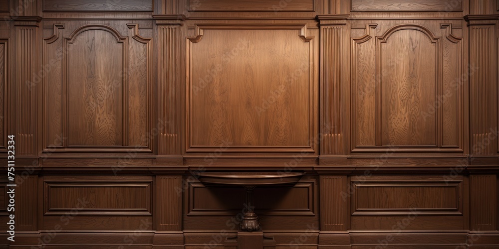 Luxury wood paneling background or texture. highly crafted classic ...