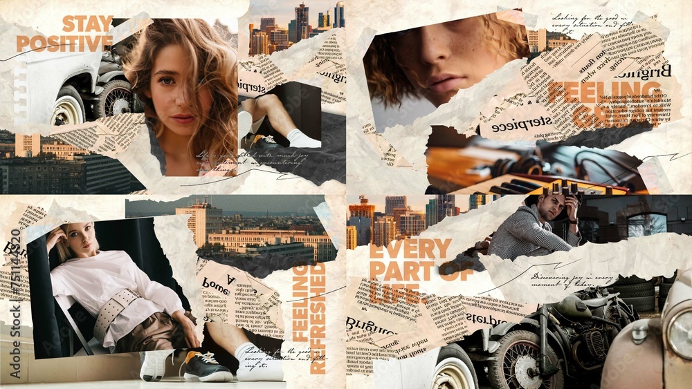 Stop Motion Collage Video Template Stock Template | Adobe Stock