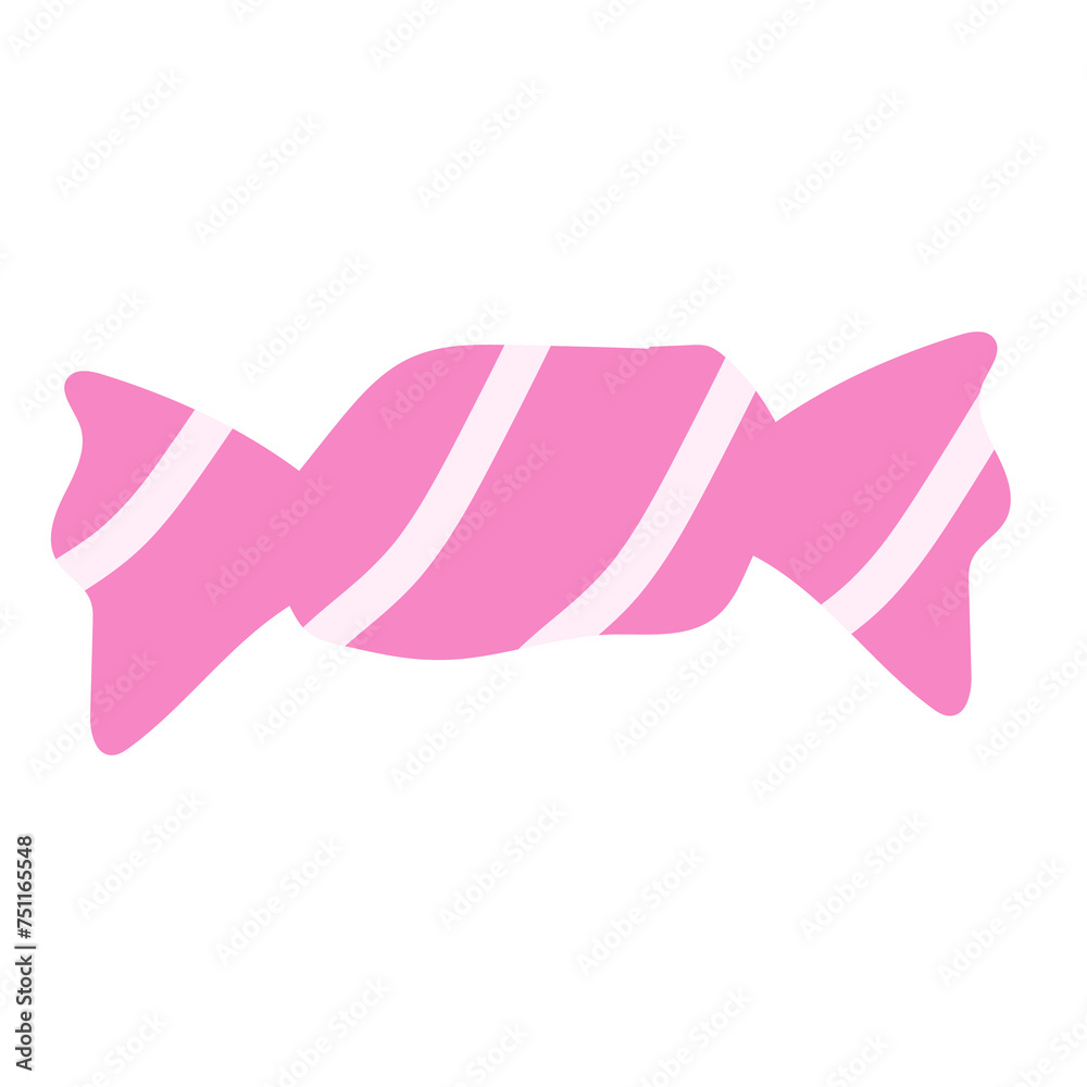 Pink candy drawing for patches, plush toy, doll, sweet dessert, card ...