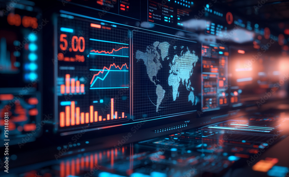 Cyberspace Nexus: Global Data Exchange Across World Maps. Global Data ...