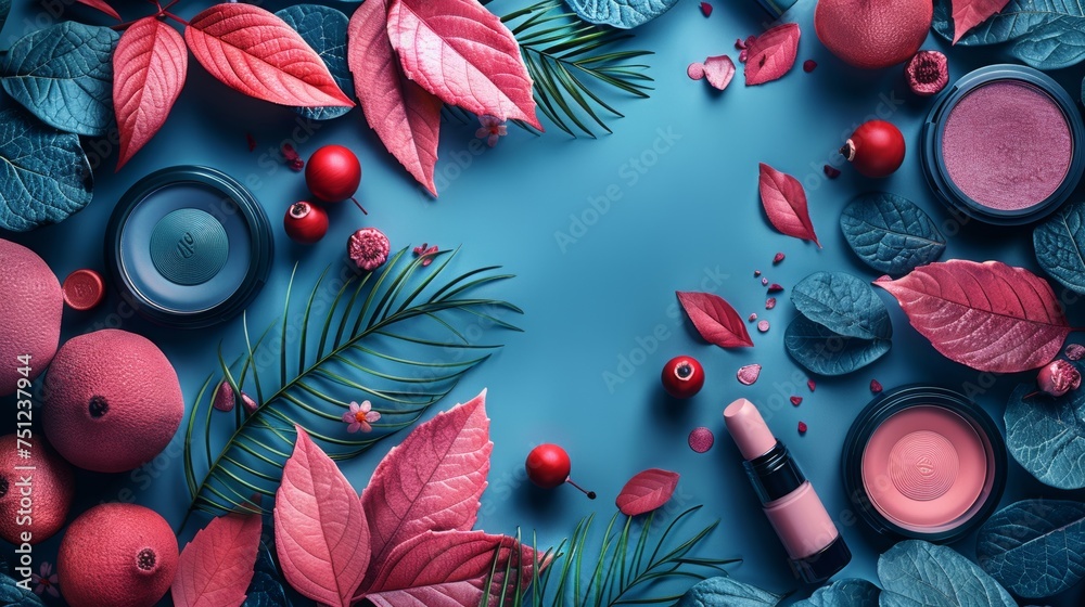 An online beauty store banner template with a background concept ...