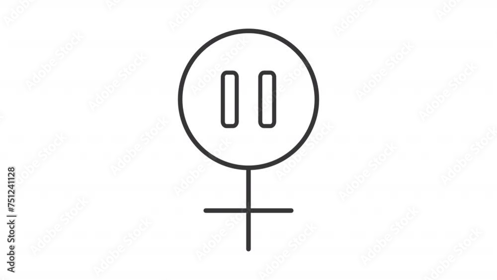 Menopause line animation. Female libido animated icon. Estrogen hormone ...