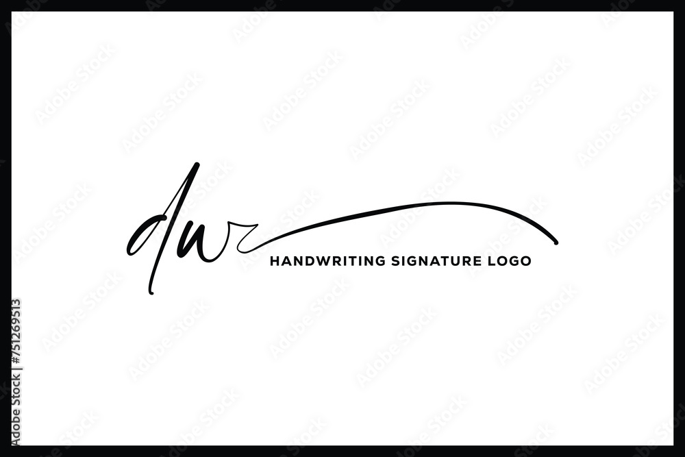 DW initials Handwriting signature logo. DW Hand drawn Calligraphy ...