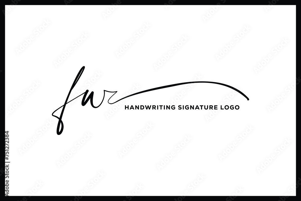 FW initials Handwriting signature logo. FW Hand drawn Calligraphy ...