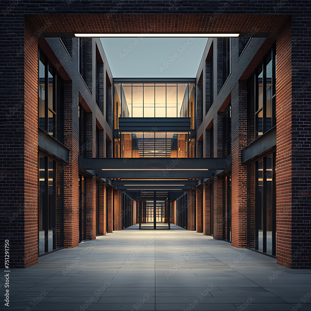 corporate modern office building.The building's minimalist design ...