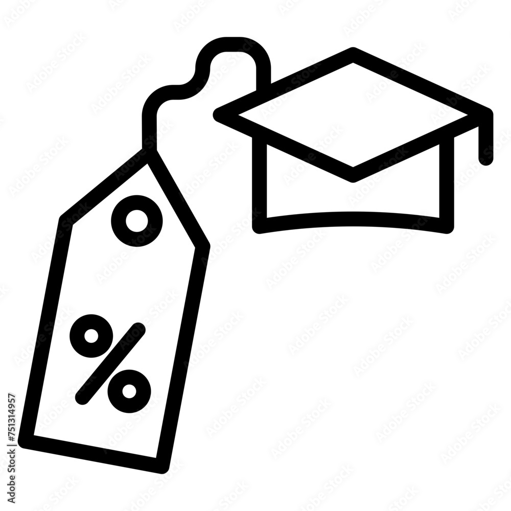 Educators Discount icon vector image. Can be used for Automotive ...