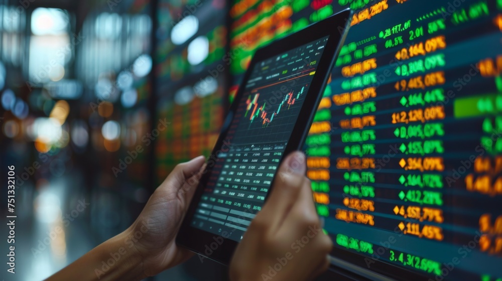 Person Holding a Tablet Computer with Green Screen Mock Up Display ...