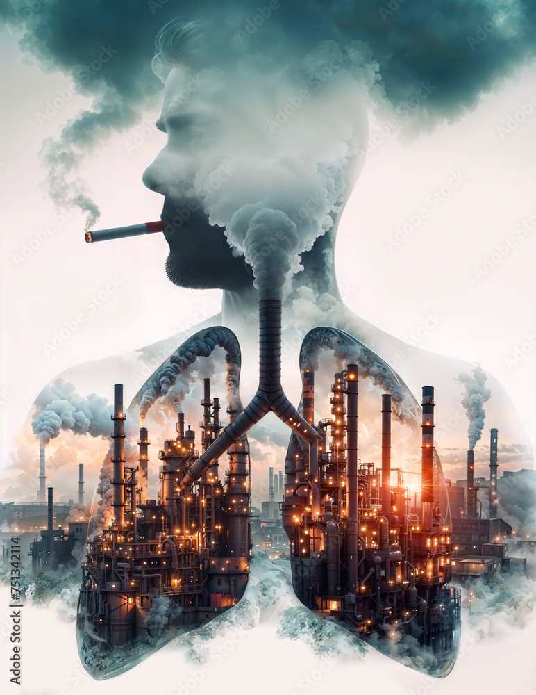 A Visual Metaphor of the Toxic Impact of Smoking and Industrial ...