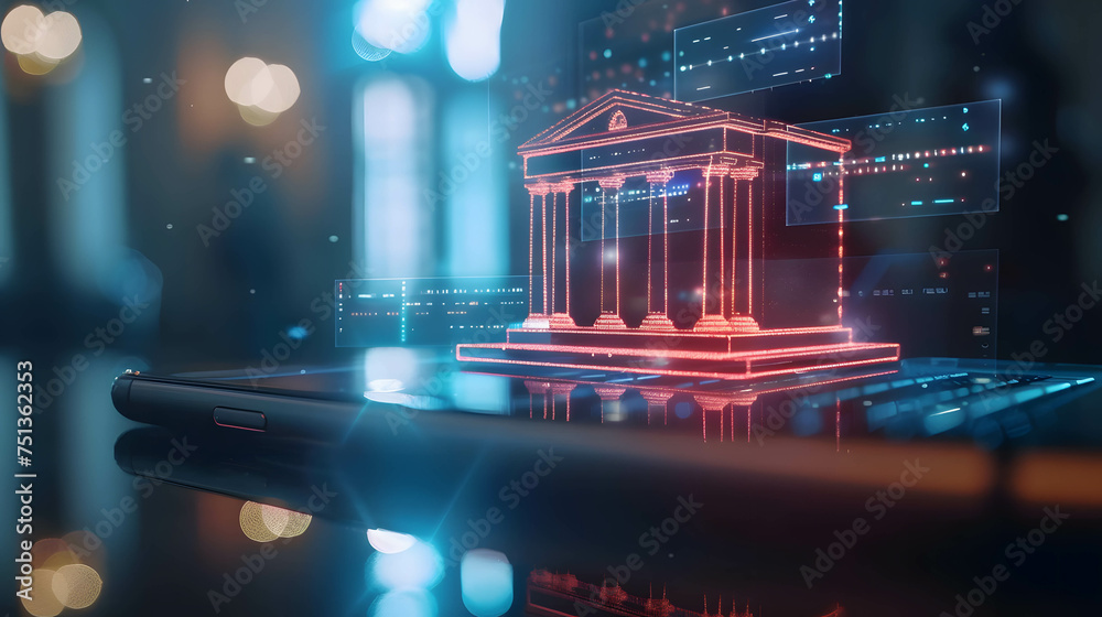 Virtual bank or online banking, virtual bank operate entirely online ...