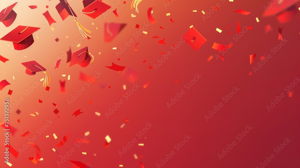 Background for congratulating graduates. Graduation background with ...