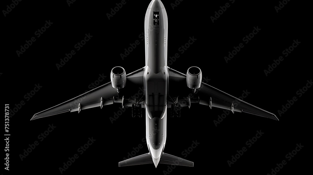 **A sleek and powerful airplane soars through the sky. Its wings are ...