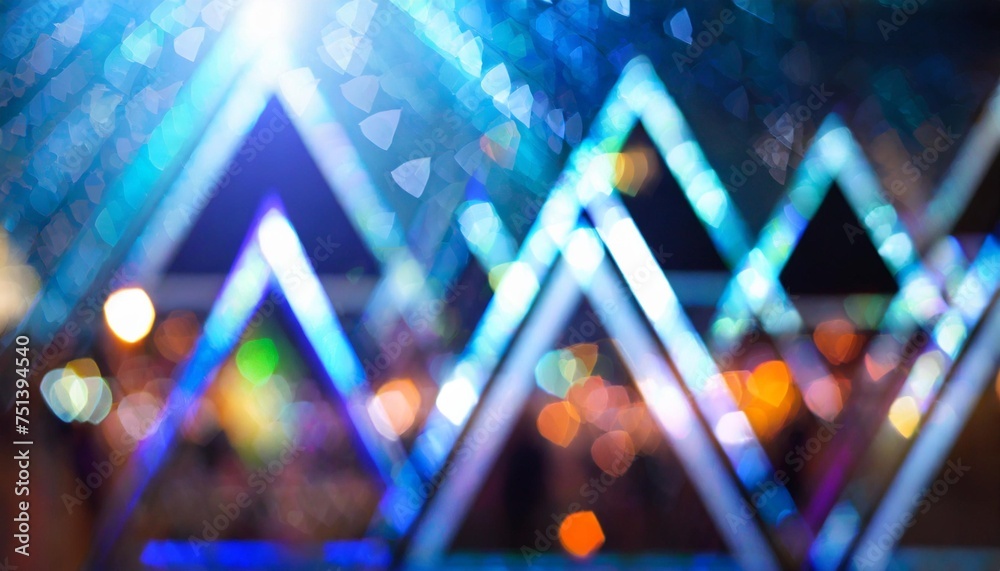 blue triangle background bokeh triangular blurred triangles background ...