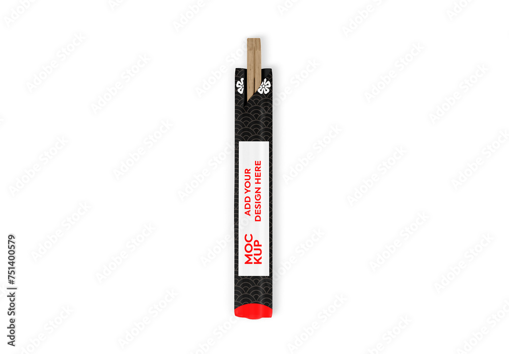 Chopsticks in paper Packaging Mockup Stock Template | Adobe Stock