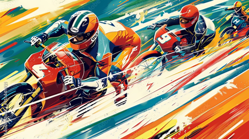 Sports Event Posters: Colorful and dynamic poster illustrations ...