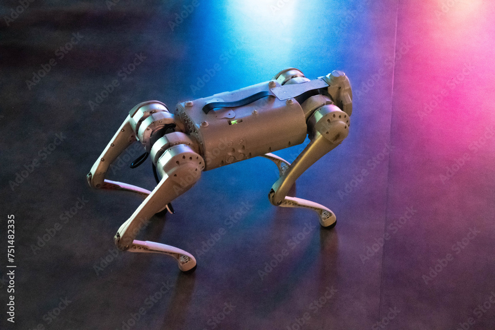 Quadruped dog robot for help and guidance with autonomous technology ...