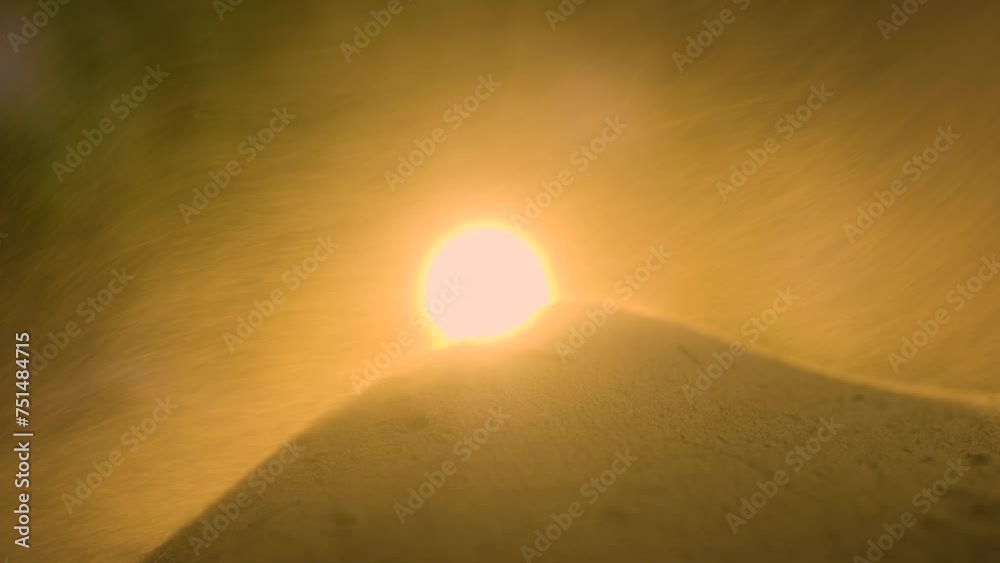 This close-up shot of cropped soil and dust shows the rough texture of ...