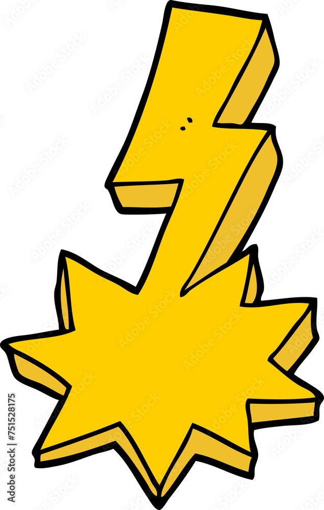 cartoon lightning strike Stock Illustration | Adobe Stock