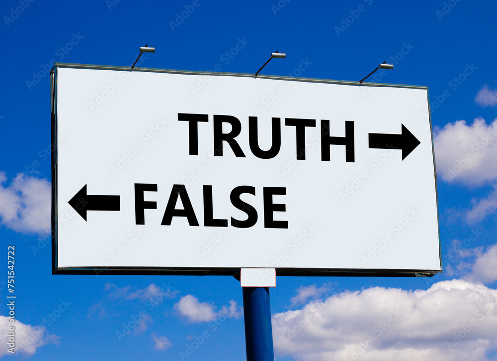 Truth or false symbol. Concept word Truth or False on beautiful ...