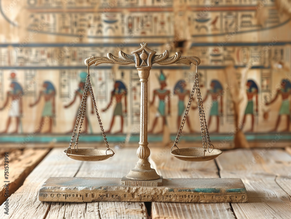 In ancient Egypt, a scale balances Mercury against gold, symbolizing ...