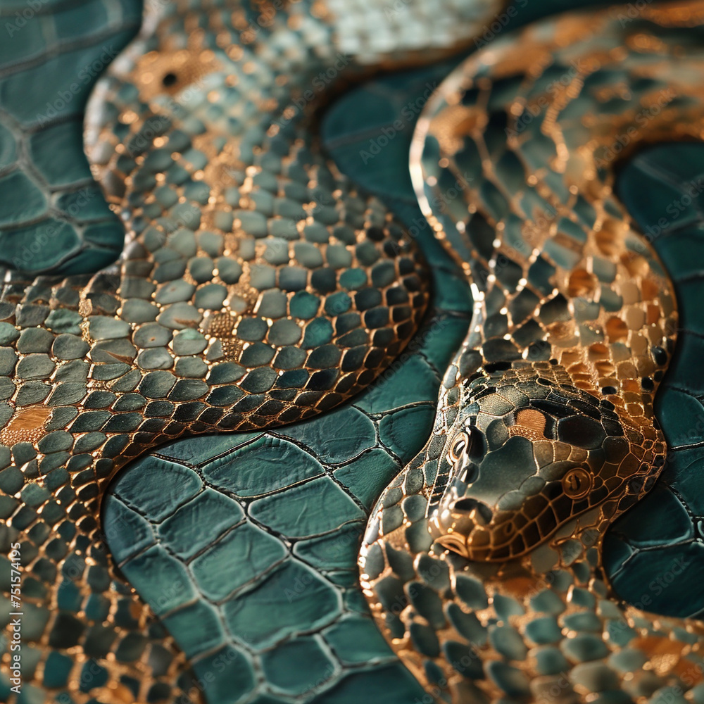 texture and color of snake skin, blurring the line between artifice and ...