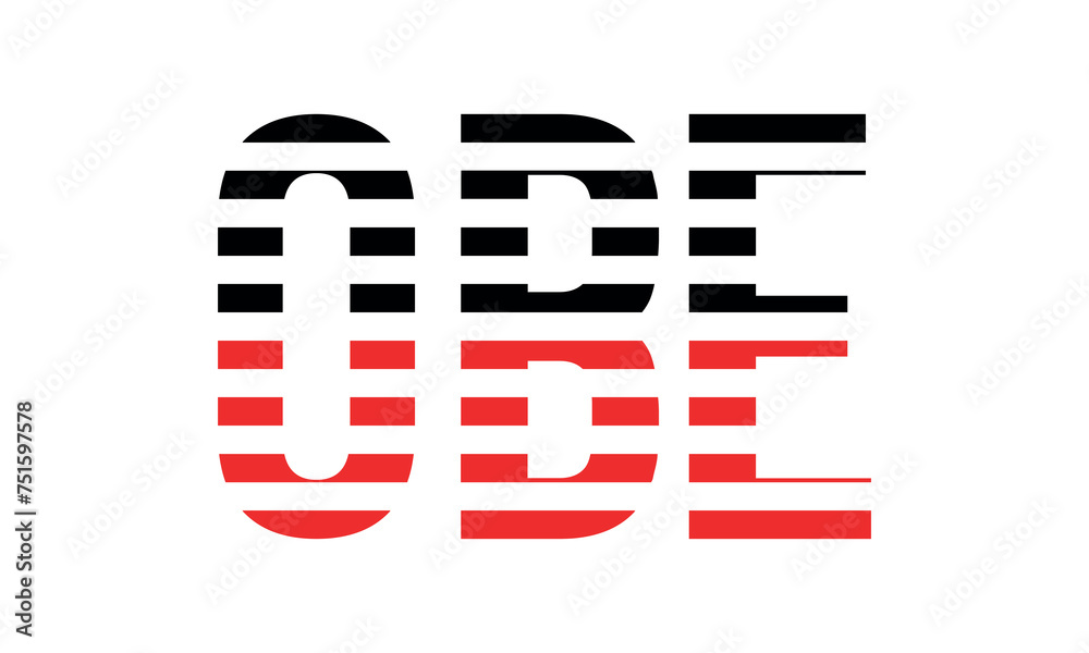 OBE three initial letter iconic line negative space minimal logo design ...