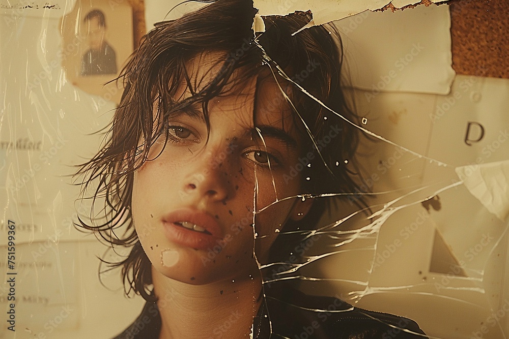 split-screen presentation showcasing the gender fluidity of both man ...