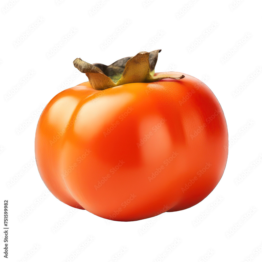 Persimmon isolated on transparent background, transparency image ...