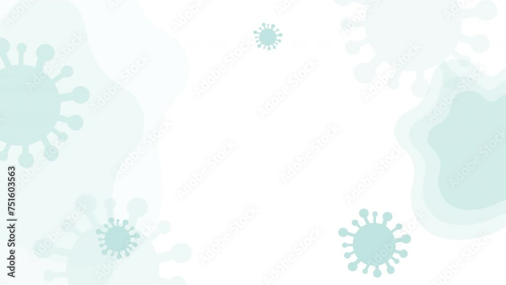Virus icons pattern animation. Covid-19 concept design template. SARS ...