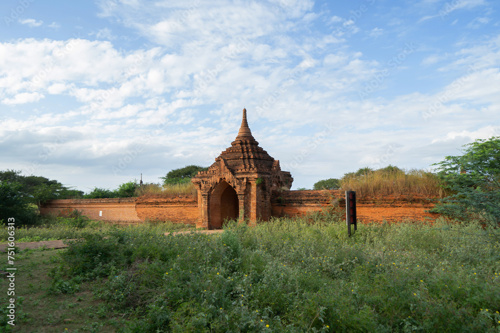 Burmese temples of Bagan City from a balloon, unesco world heritage ...