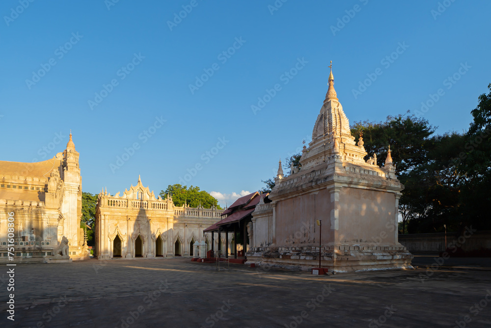 Burmese temples of Bagan City from a balloon, unesco world heritage ...