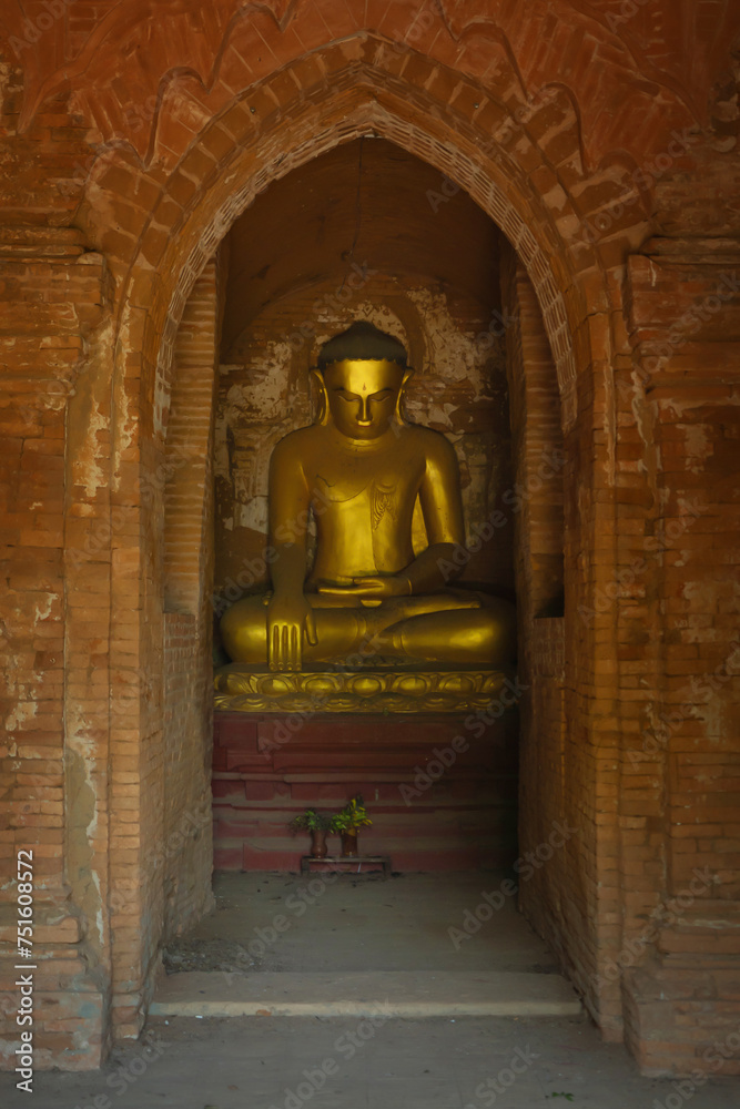 Burmese temples of Bagan City from a balloon, unesco world heritage ...